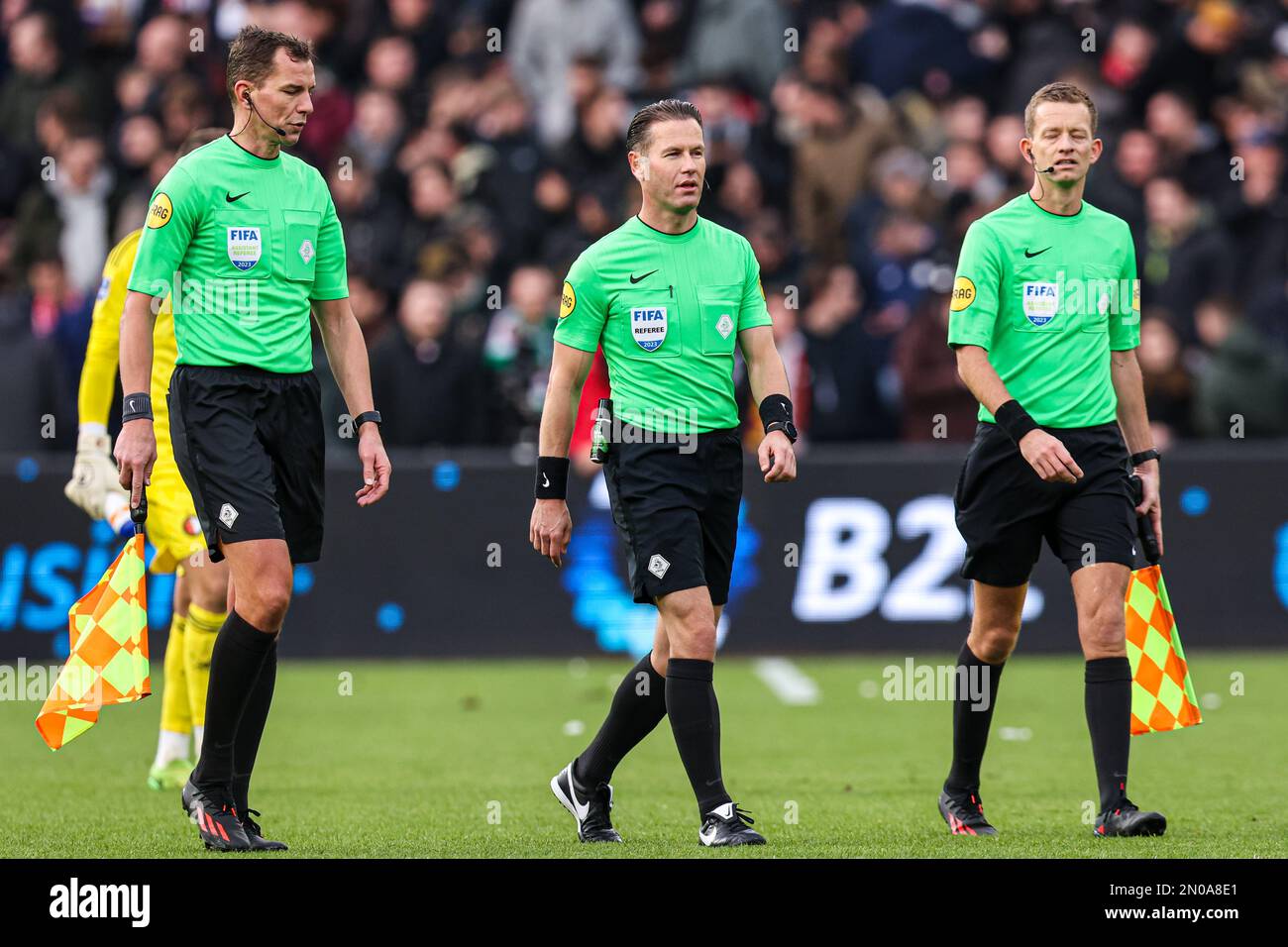 ROTTERDAM, NETHERLANDS - FEBRUARY 5: assistant referee Hessel Steegstra ...