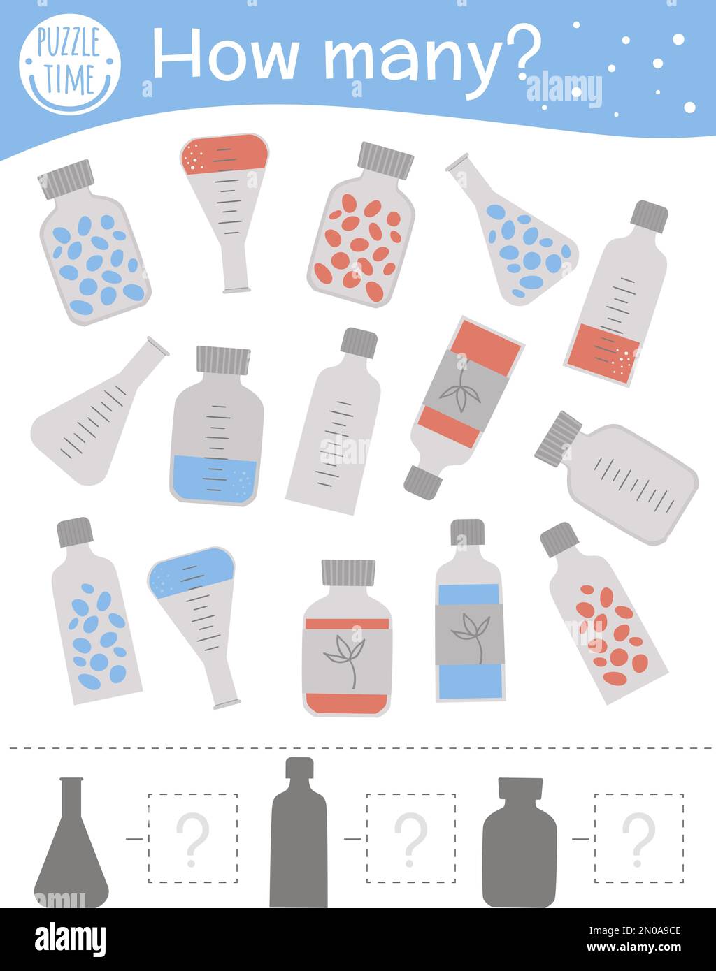 Counting game with medical symbols. Medicine math activity for ...