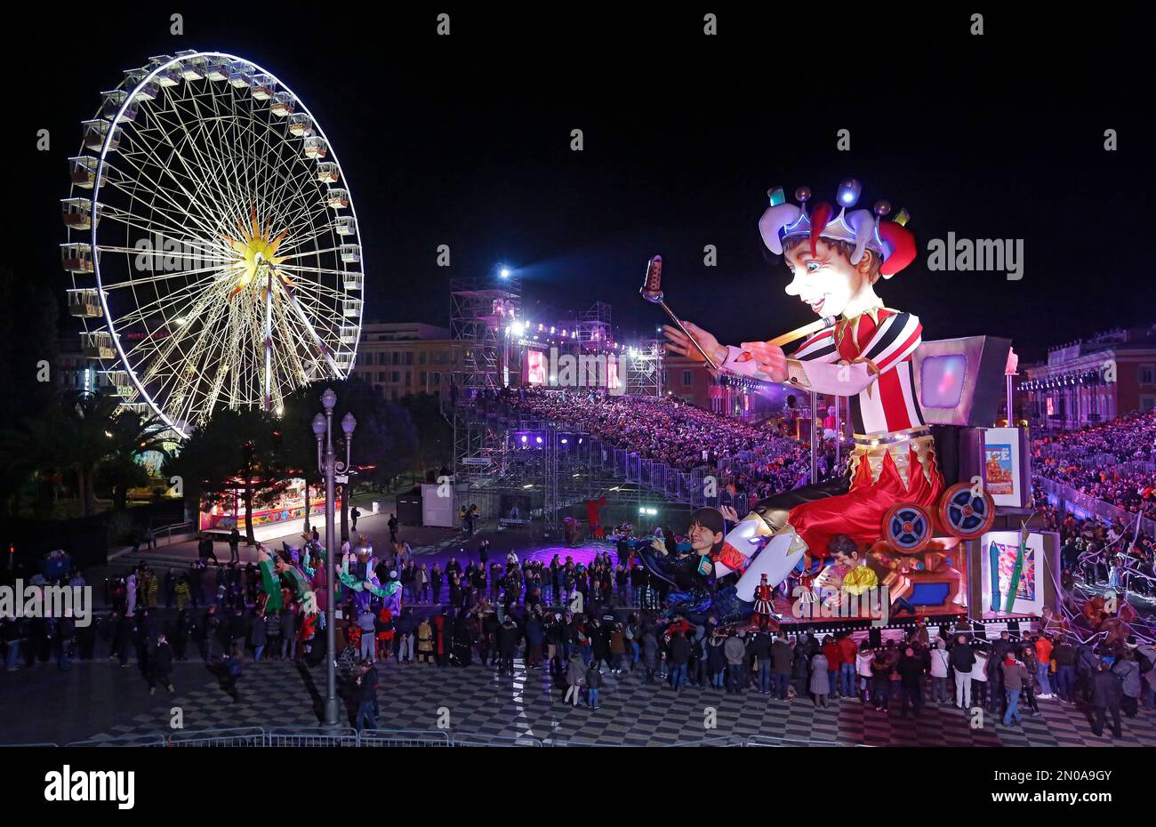 The King of the Nice Carnival 2016's float parades during the 132nd ...