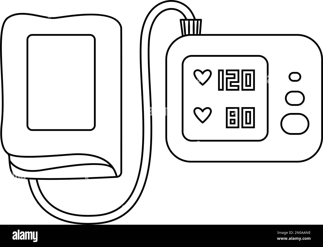 Vector flat tonometer icon outline. Medical equipment line art picture ...