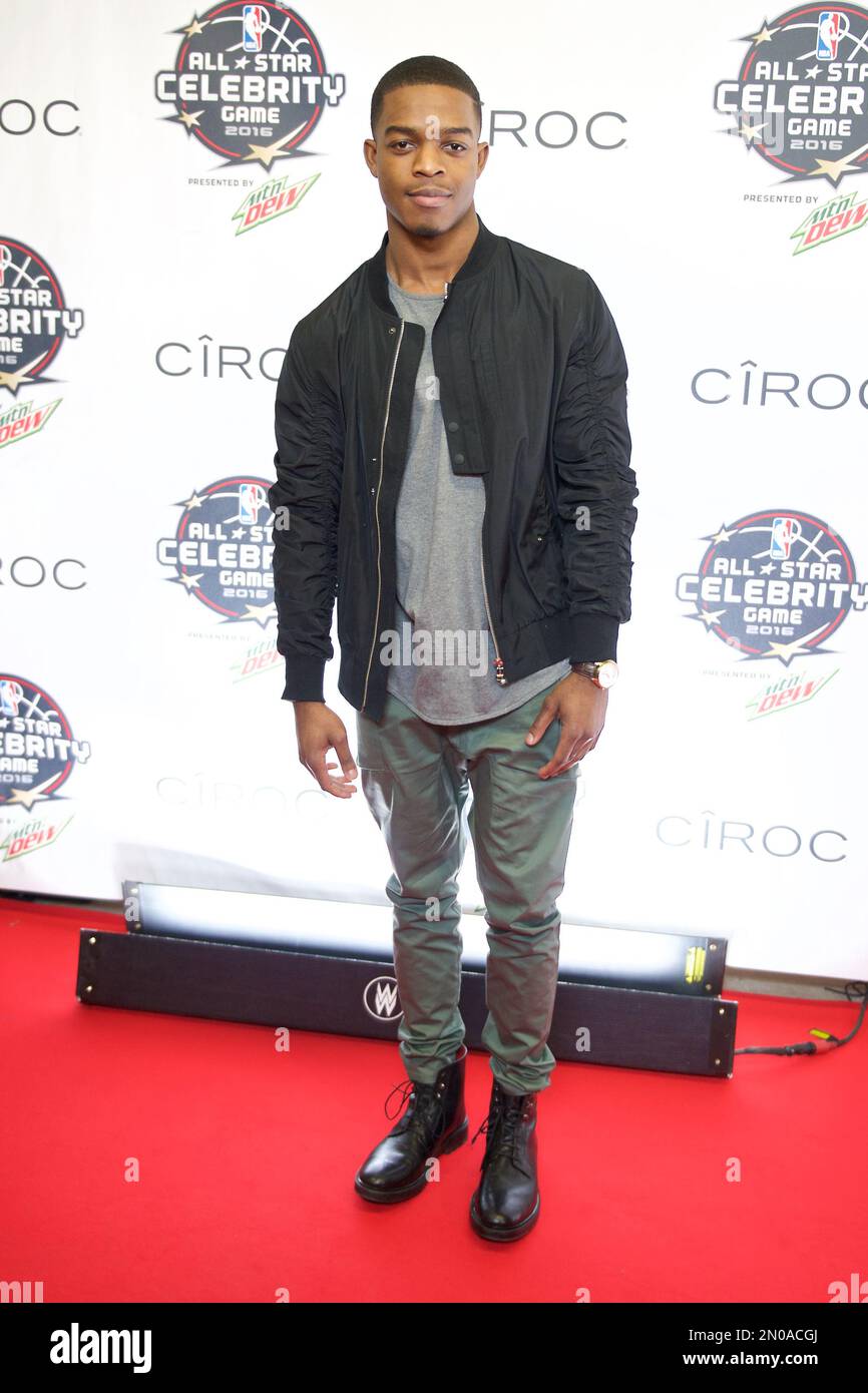 Stephan James walks the red carpet at the All-Star Celebrity Game at ...