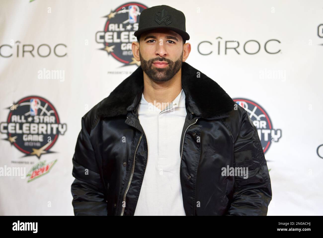 Jose Bautista walks the red carpet at the All-Star Celebrity Game at ...