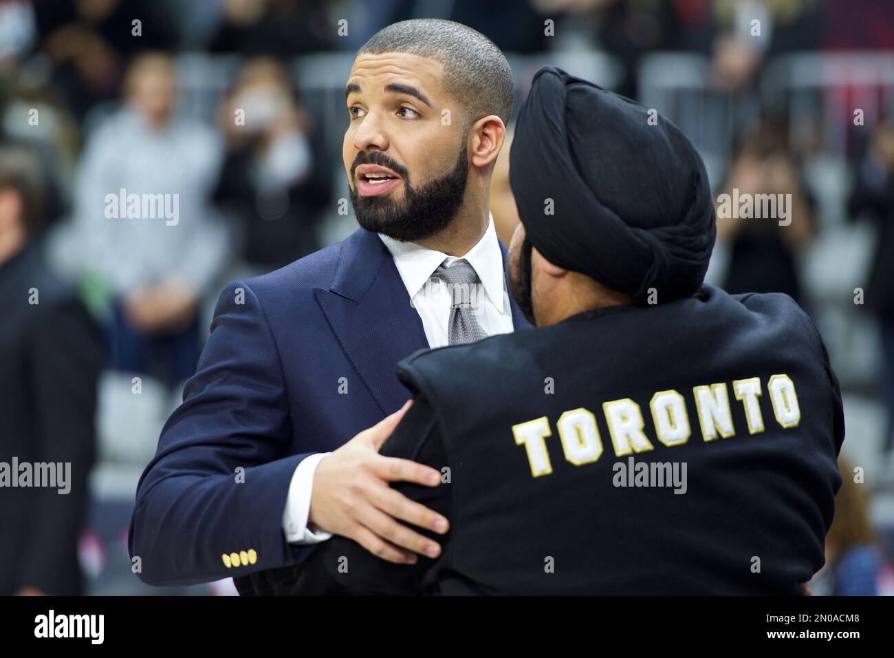 Drake seen at the NBA All-Star Celebrity Game at Ricoh Coliseum on ...