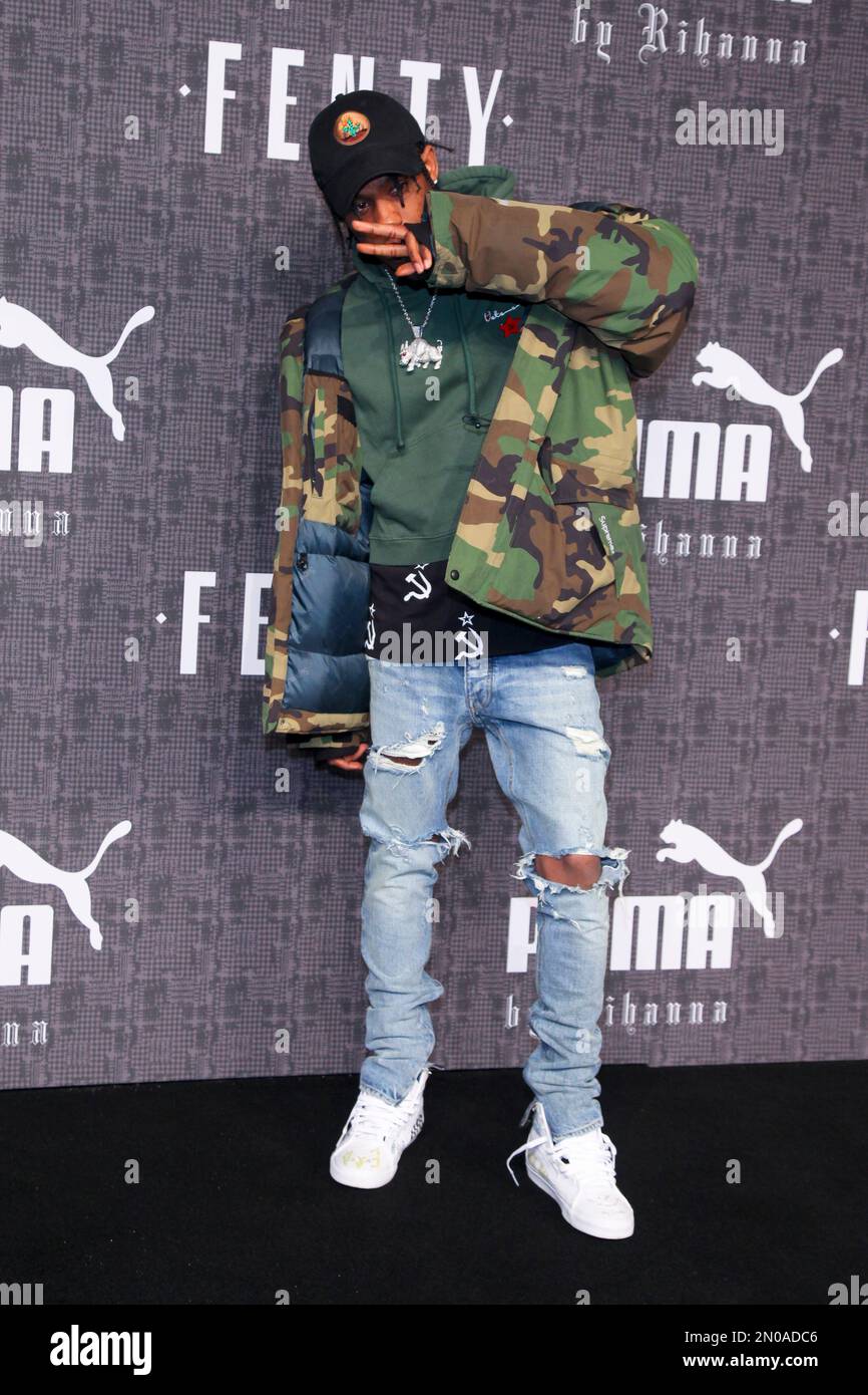 Travis Scott attends the FENTY PUMA by Rihanna fashion show at 23 Wall ...