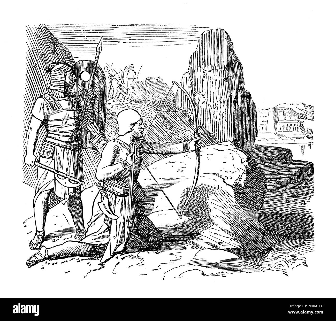 Ancient bow and arrow egypt Cut Out Stock Images & Pictures - Alamy