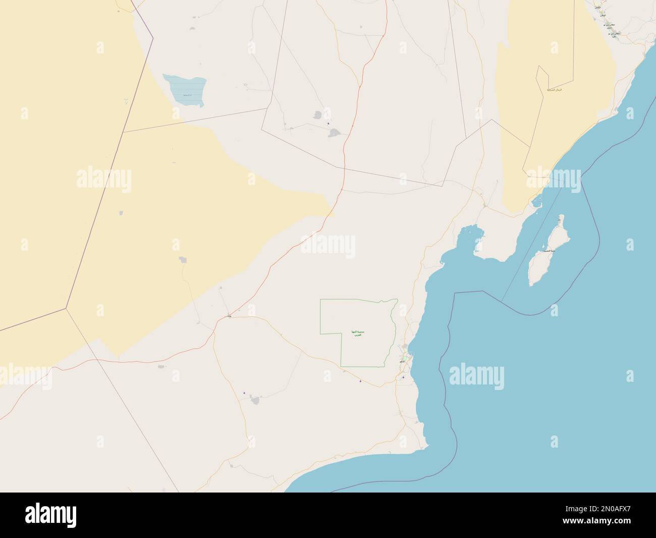 Al Wusta, region of Oman. Open Street Map Stock Photo - Alamy