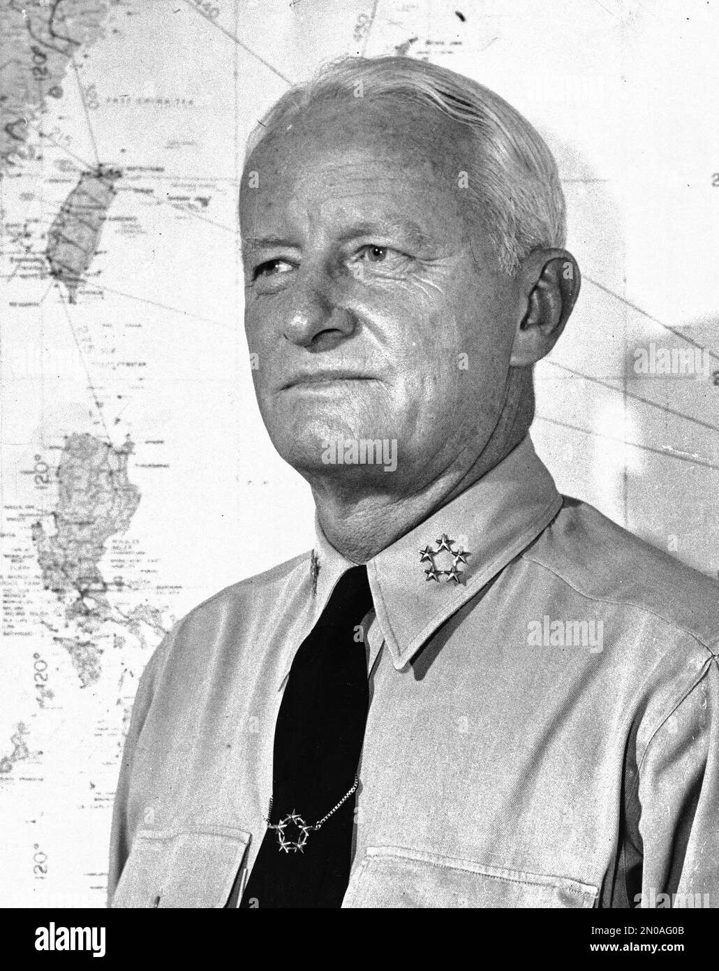 In this handout from the U.S. Navy, Fleet Admiral Chester W. Nimitz ...