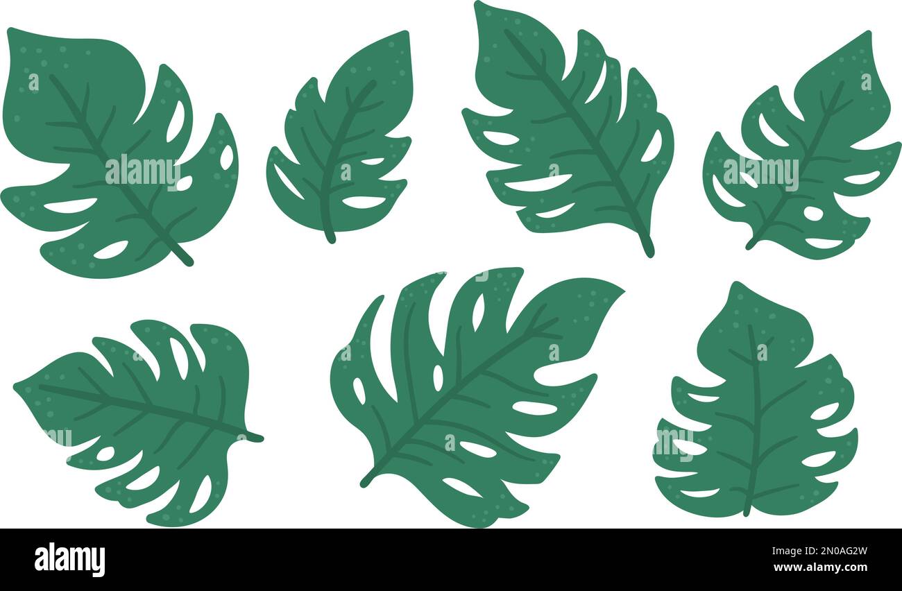 Cartoon Jungle Leaves Clip Art