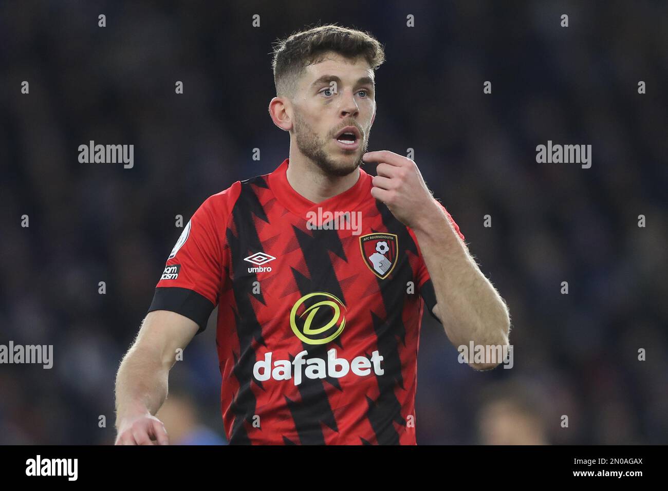 Ryan Christie in action for AFC Bournemouth at the AMEX Stadium Stock ...
