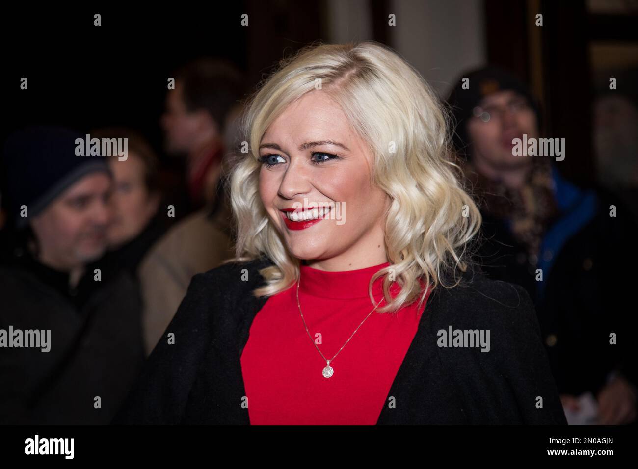 Susanne Shaw poses for photographers upon arrival at the world premiere ...