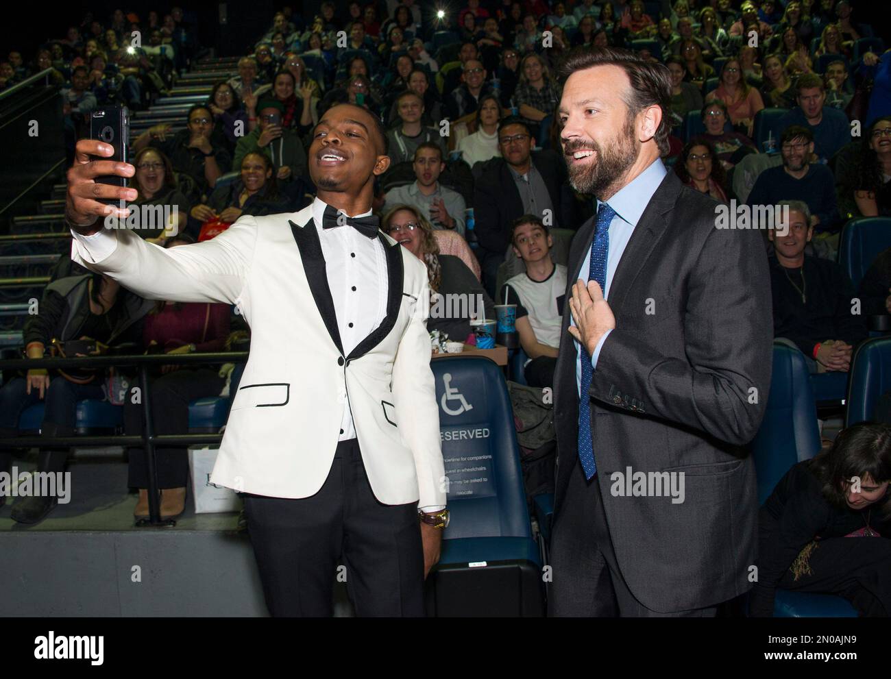 Actors Stephan James and Jason Sudeikis seen at the Focus Features ...
