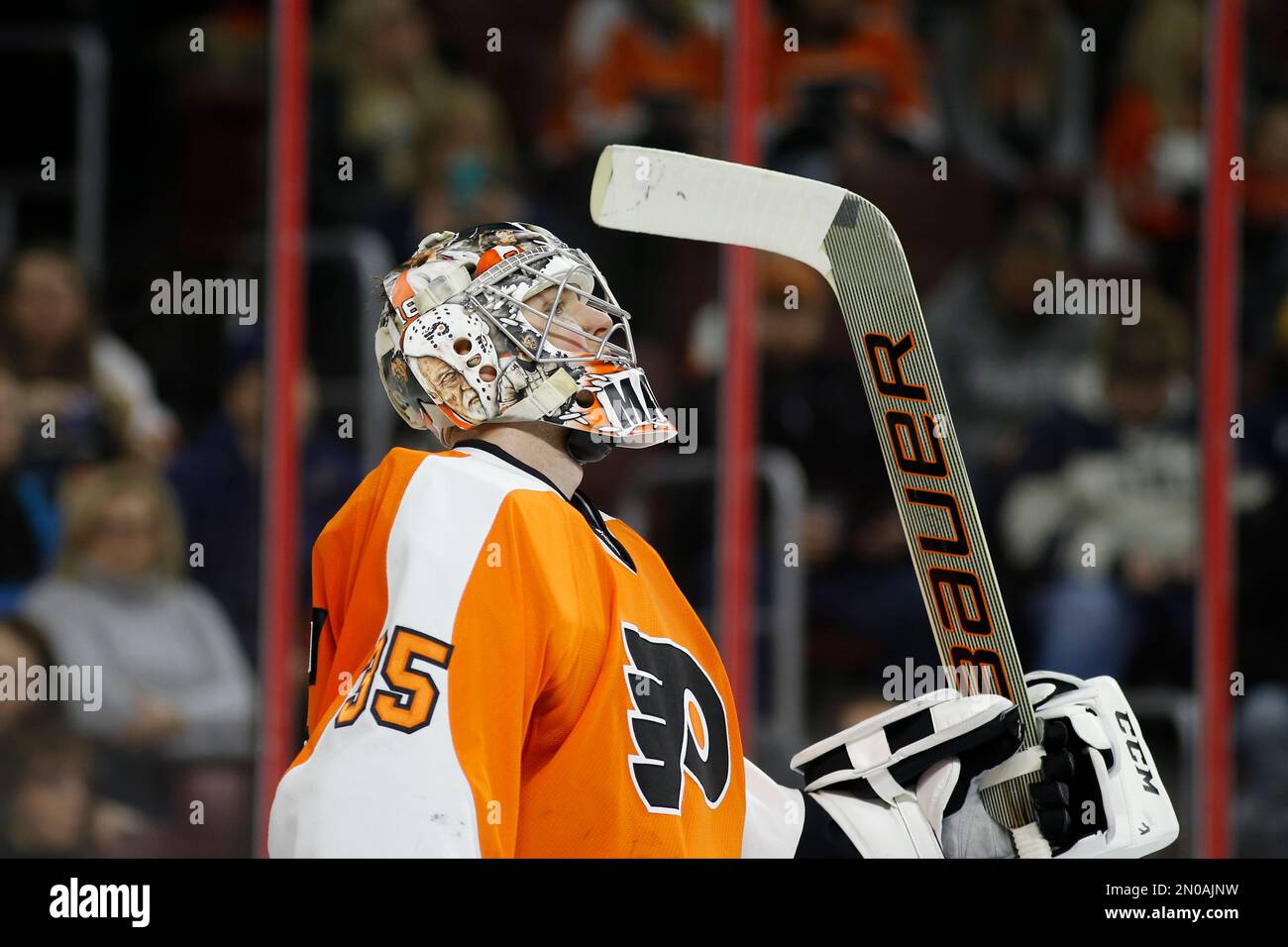 Philadelphia Flyers' Steve Mason in action during an NHL hockey game ...