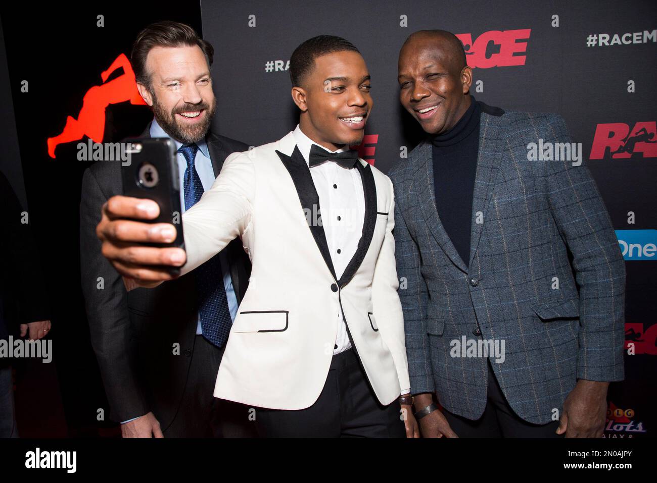 Actors Jason Sudeikis and Stephan James and Olympian Donovan Bailey ...