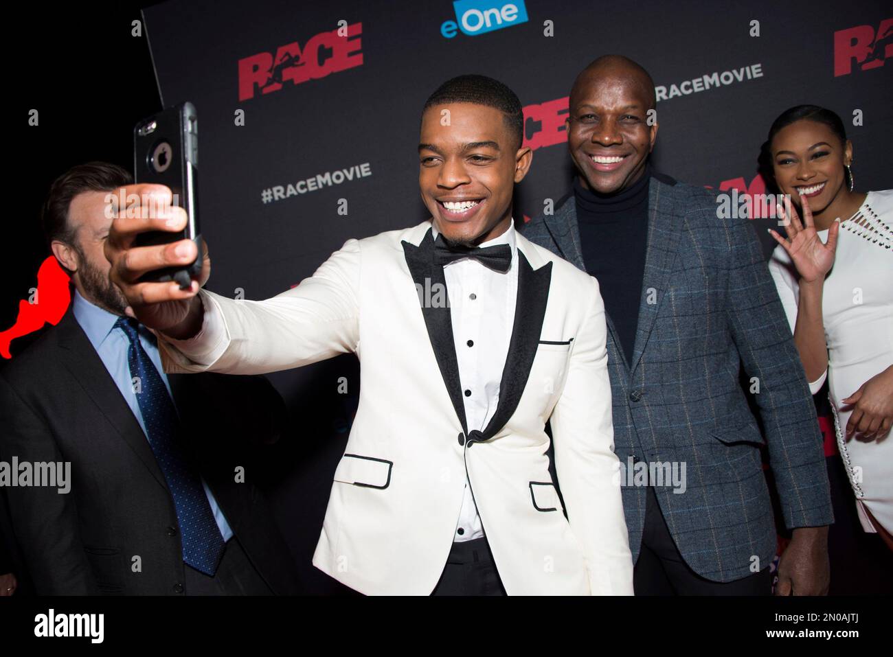 Actor Stephan James, Olympian Donovan Bailey and actress Shanice Banton ...