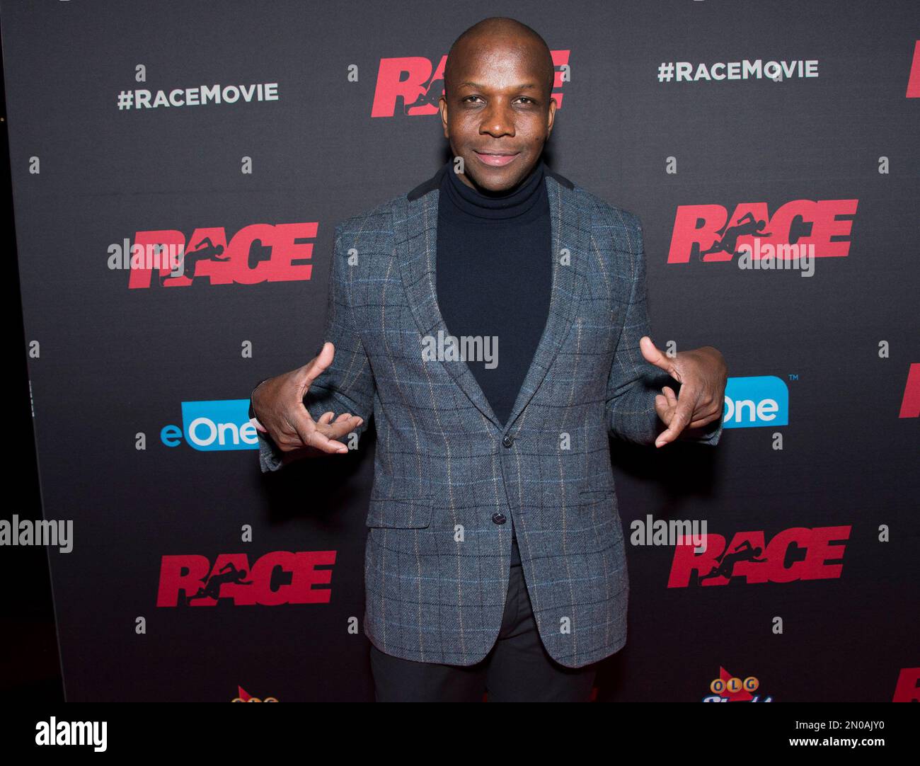 Olympian Donovan Bailey seen at the Focus Features premiere of "Race ...