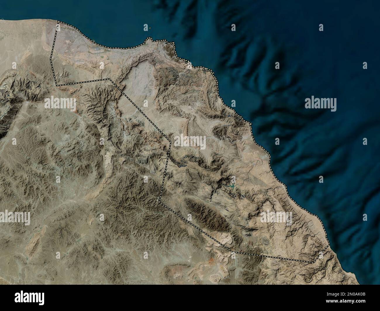 Muscat, province of Oman. High resolution satellite map Stock Photo - Alamy