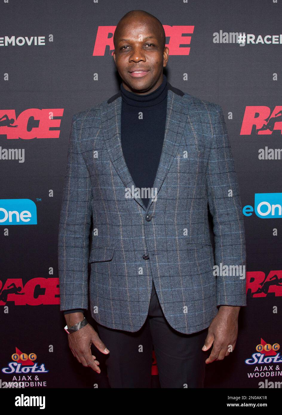Olympian Donovan Bailey seen at the Focus Features premiere of "Race ...