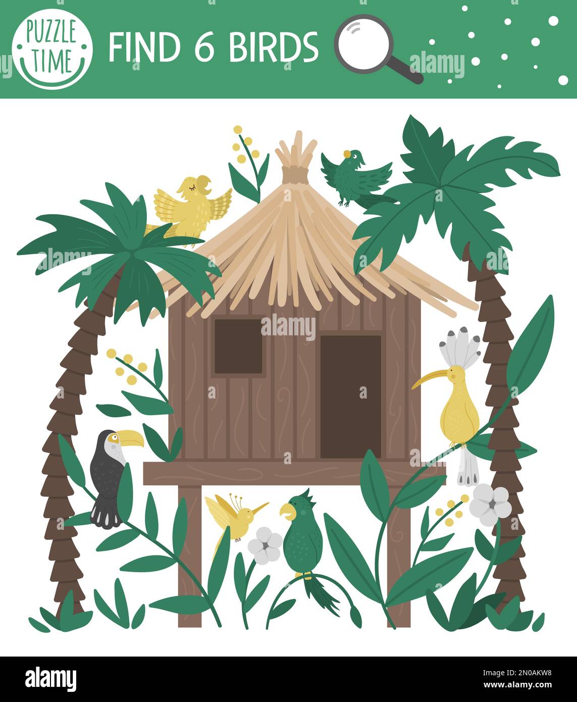 Parrots of the rainforest Stock Vector Images - Alamy