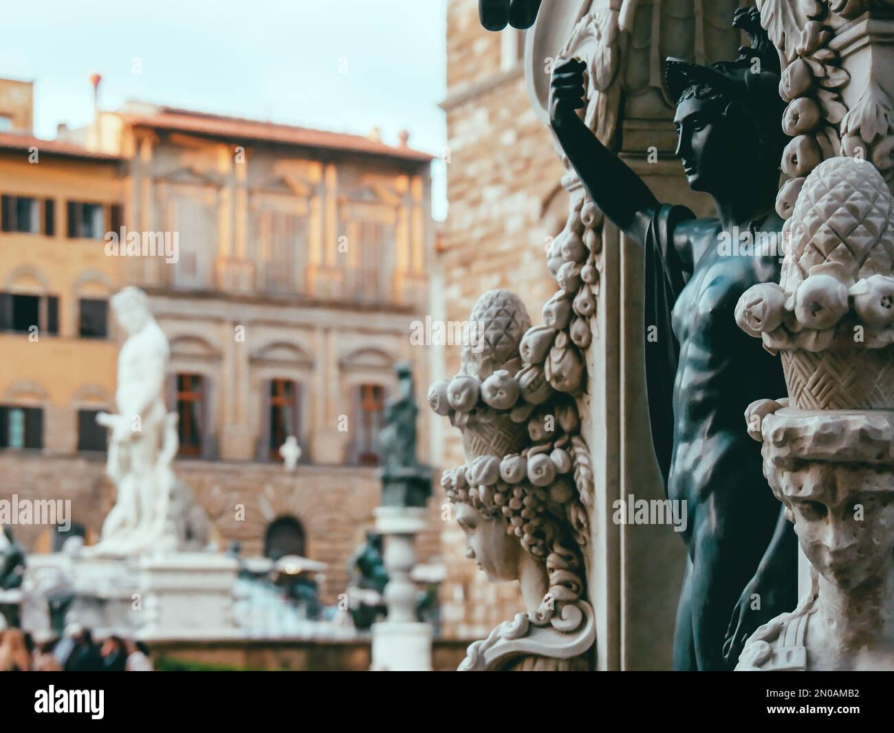 Renaissance bronze artwork in florence italy hi-res stock photography ...