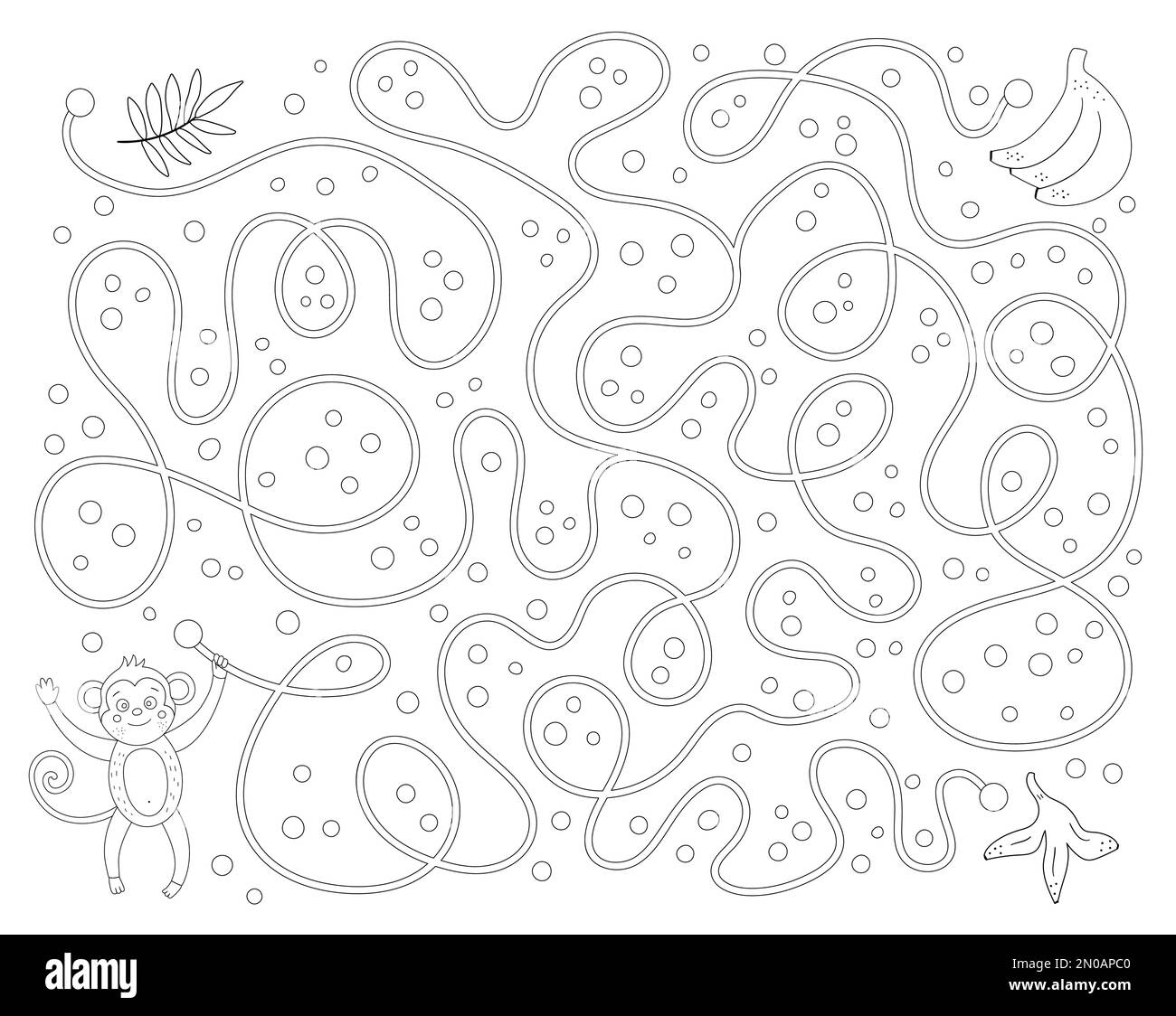 Children jungle activity Black and White Stock Photos & Images - Alamy