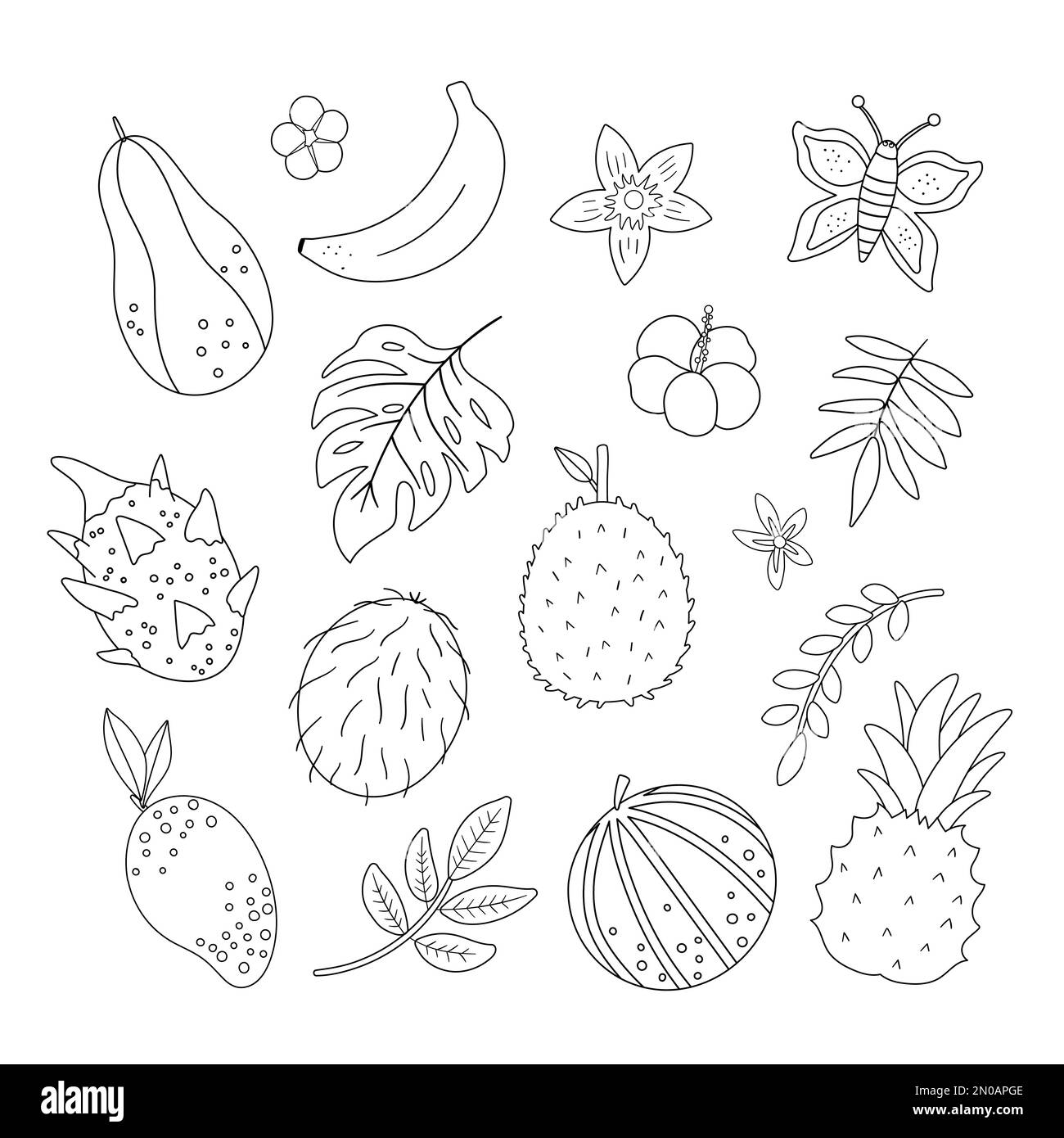 Decorative clipart pack Black and White Stock Photos & Images - Alamy