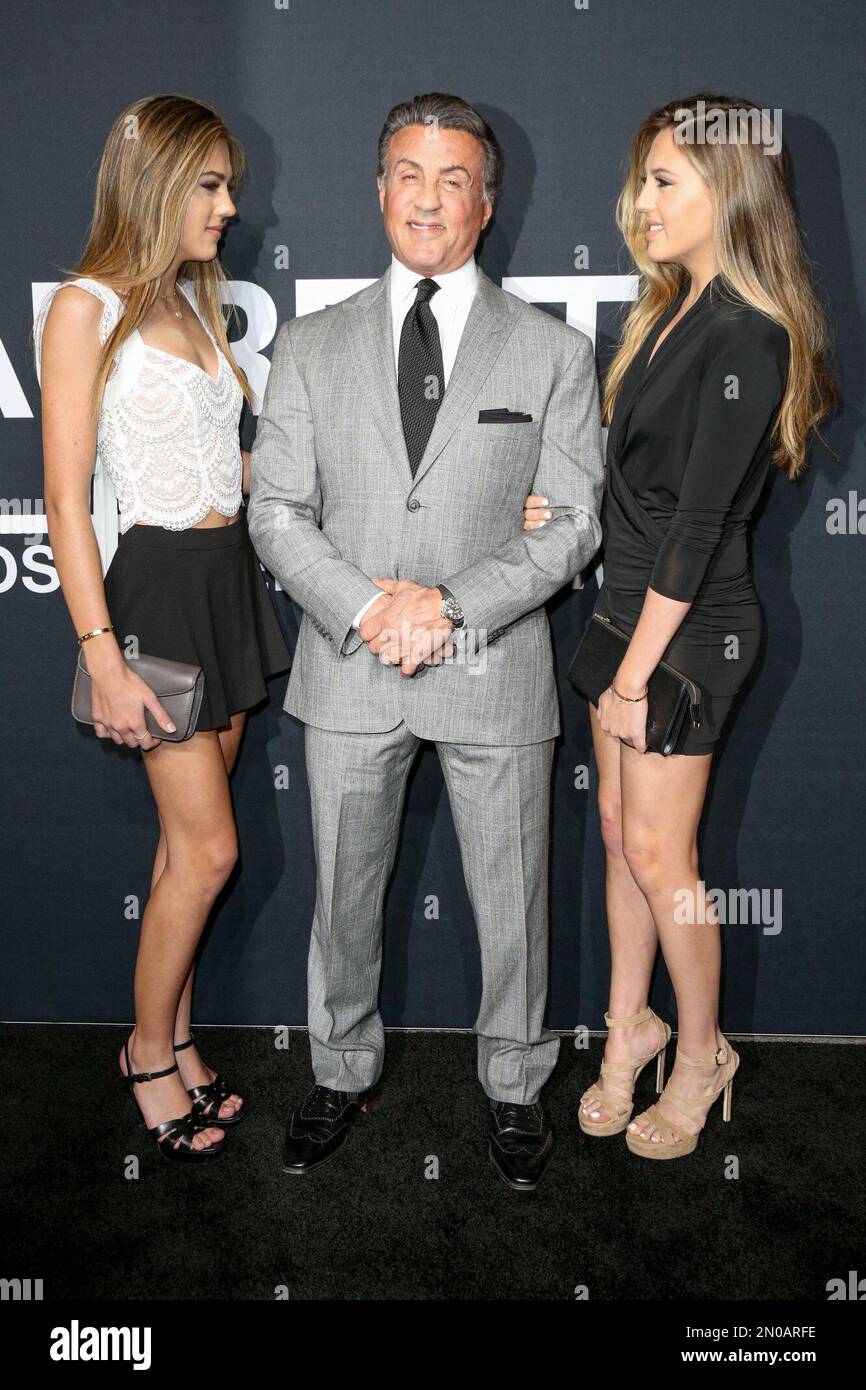 Sistine Stallone, from left, Sylvester Stallone and Sophia Stallone ...