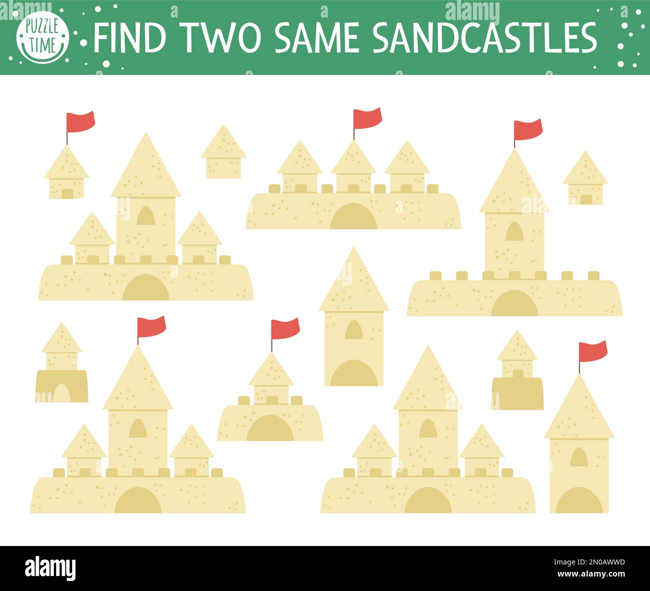Sandcastles children Stock Vector Images - Alamy