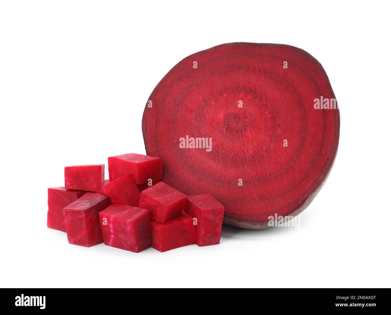 Cut fresh red beet on white background Stock Photo - Alamy