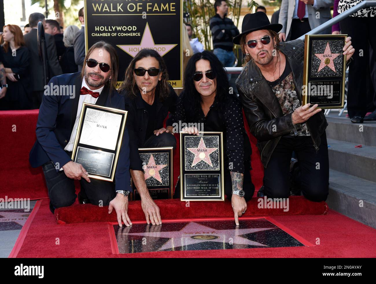 Mana members, from left, Sergio Vallin, Juan Calleros, Alex Gonzalez ...