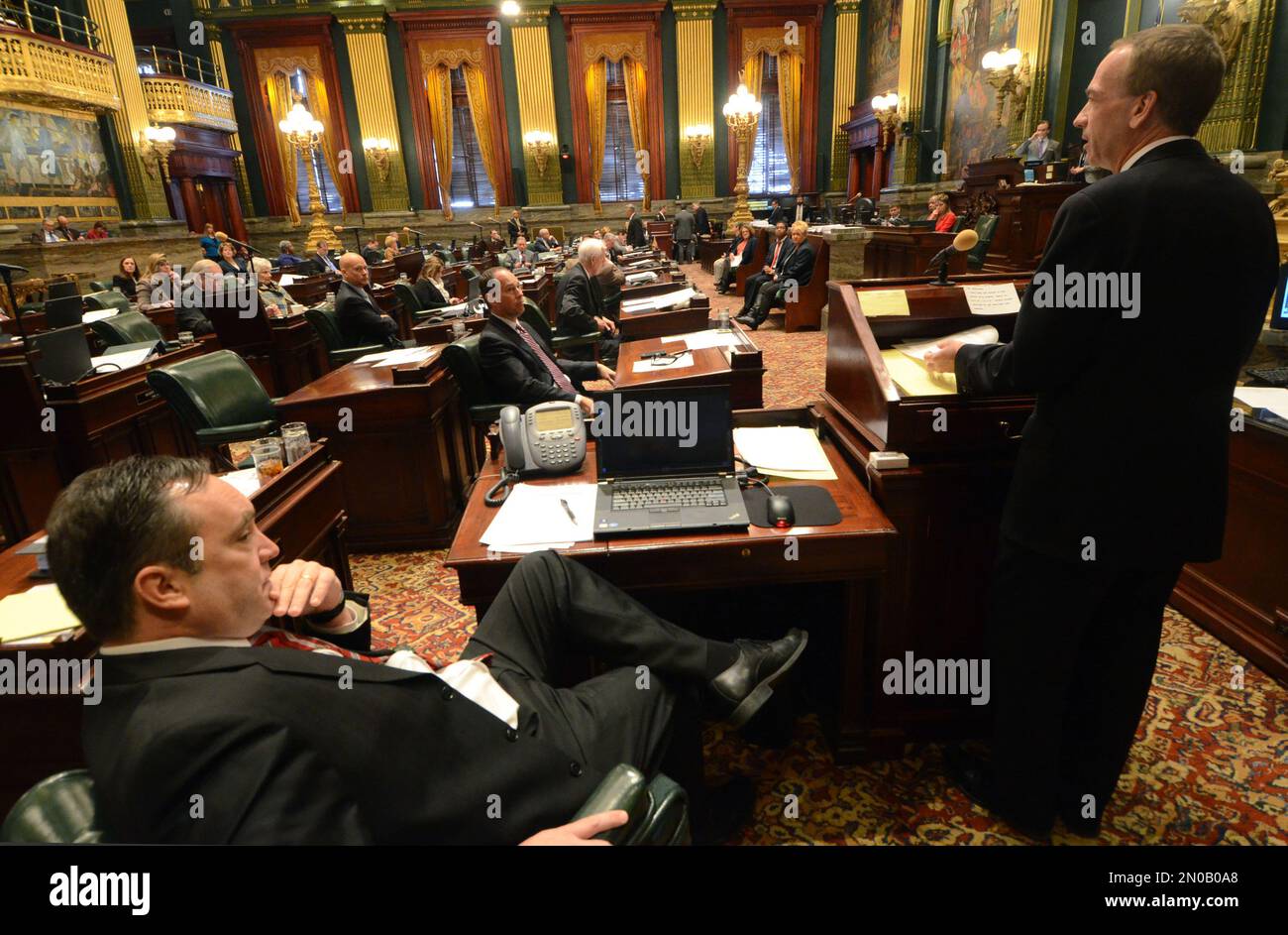 Pennsylvania state Sen. John Gordner speaks during a historic floor ...