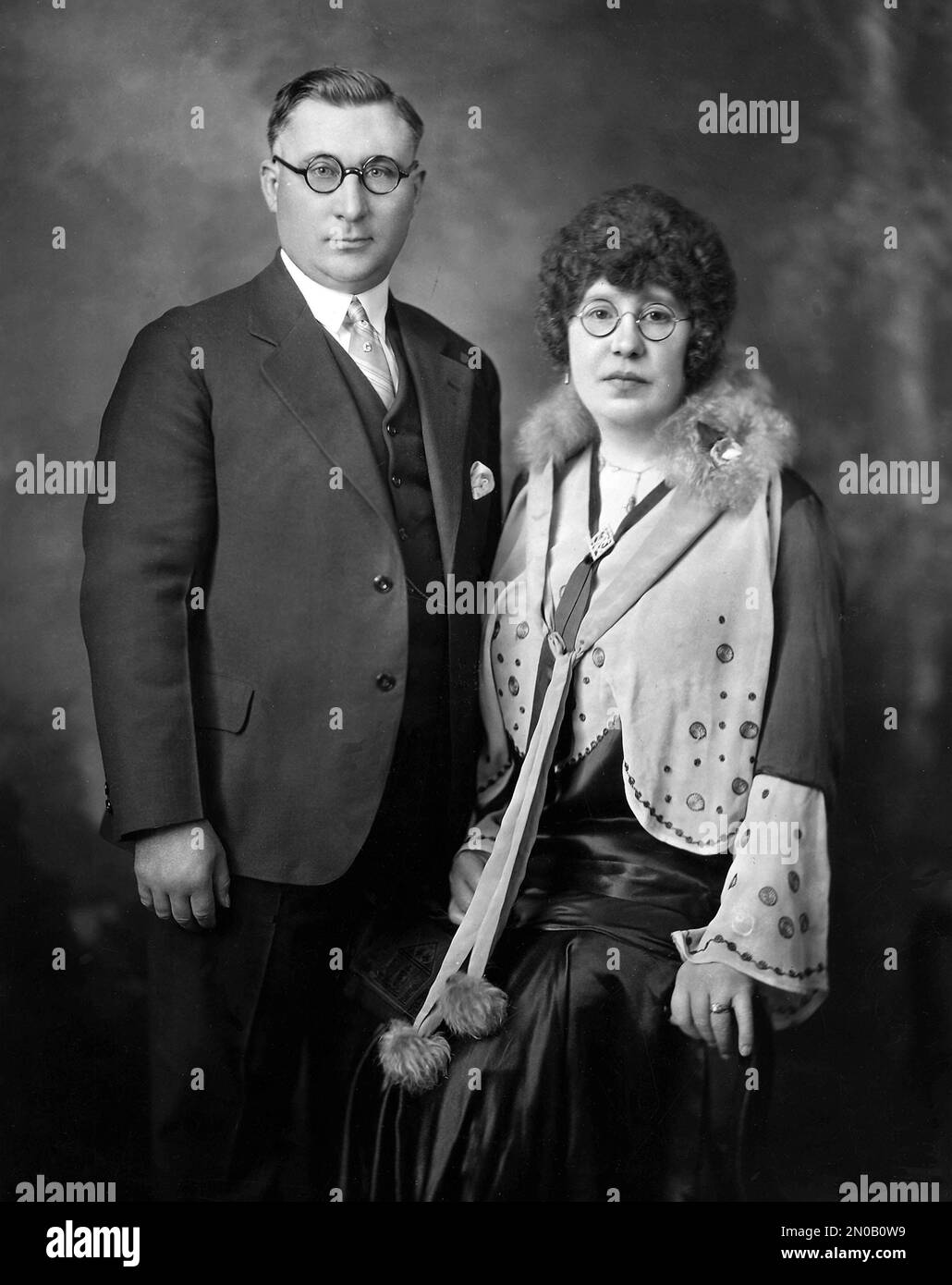 Harry F. Powers is pictured with his wife Luella Strother, at the time ...