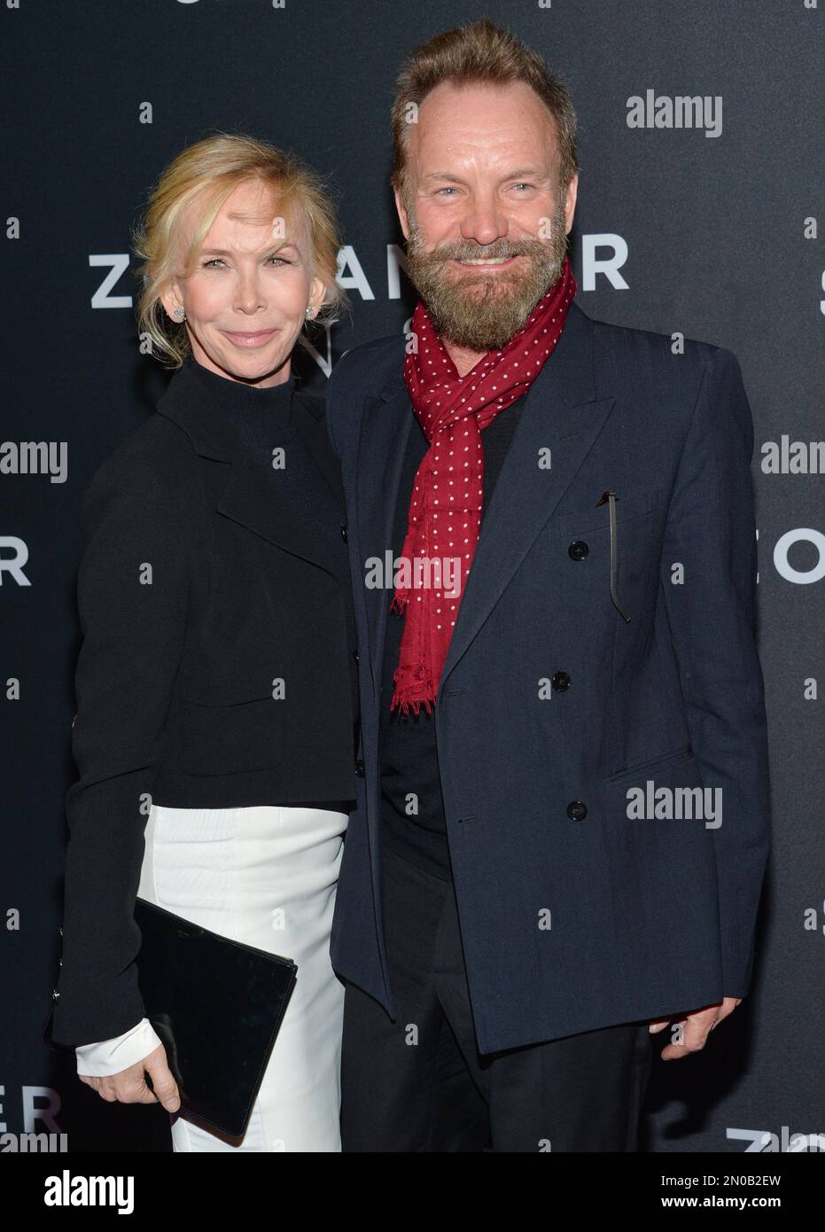 Trudie Styler and Sting attend the world premiere of "Zoolander 2" at ...