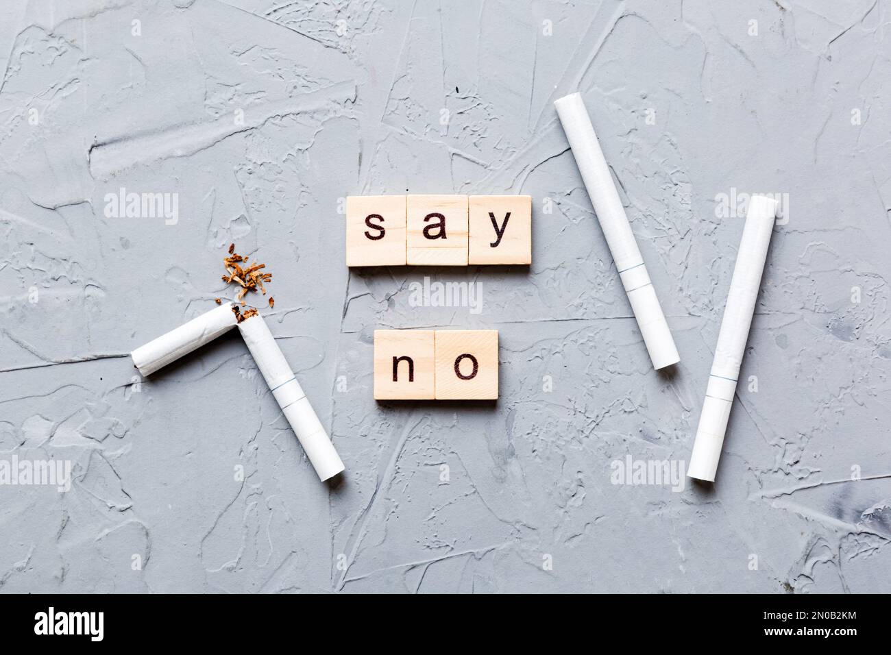 Cigarette And Wooden Blocks, Broken cigarette on table background, No ...