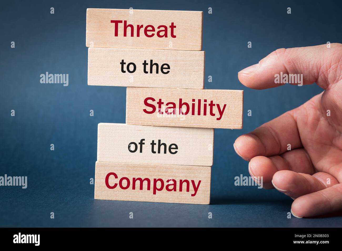 Threat to the stability of the company, Business concept, text on ...