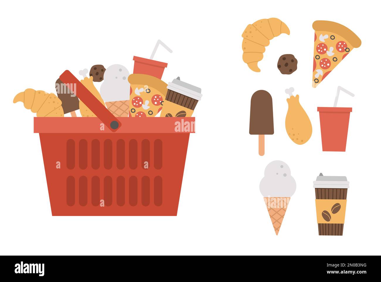 Confectionery concept red white Stock Vector Images - Alamy