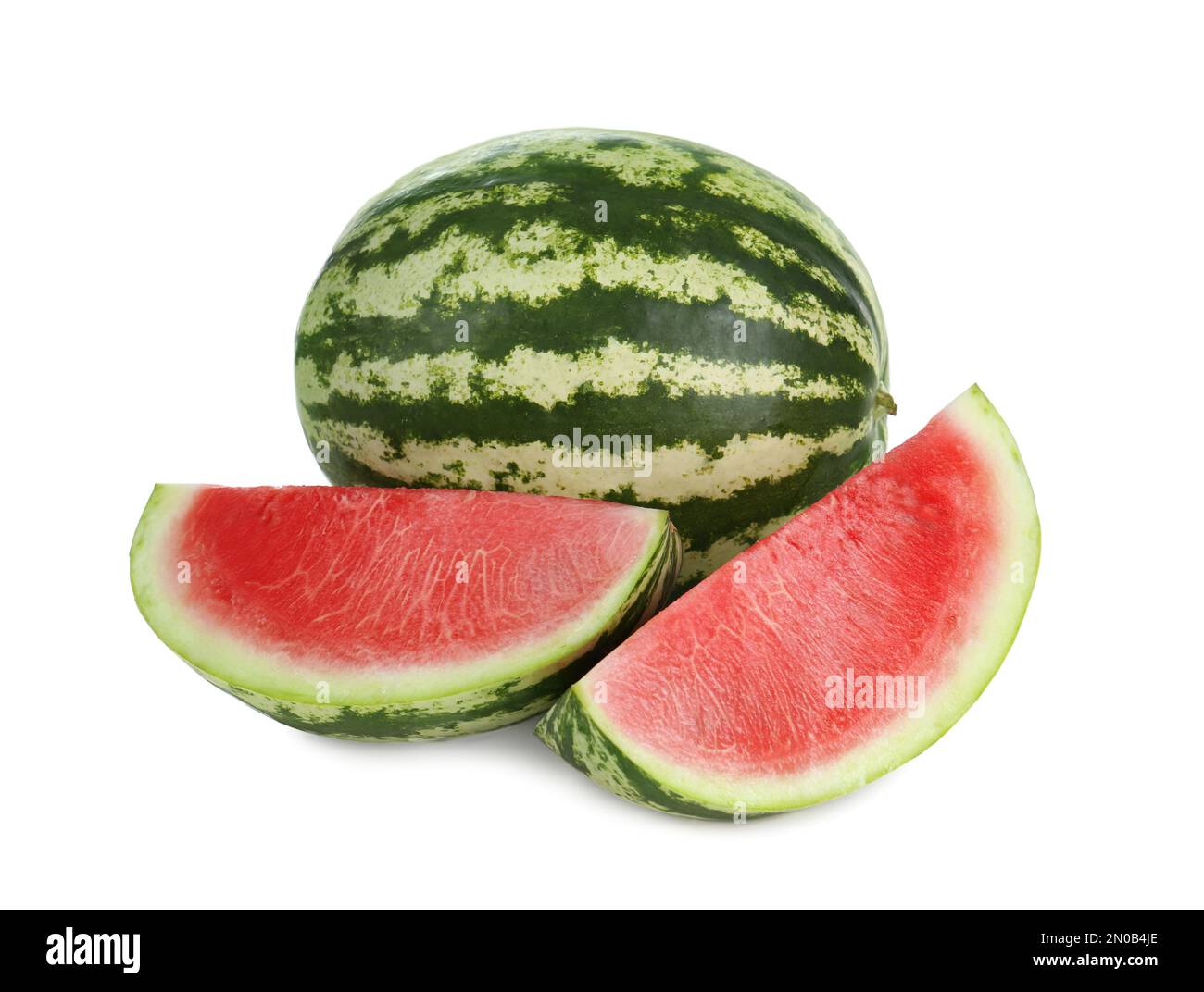 Delicious whole and cut watermelons isolated on white Stock Photo - Alamy