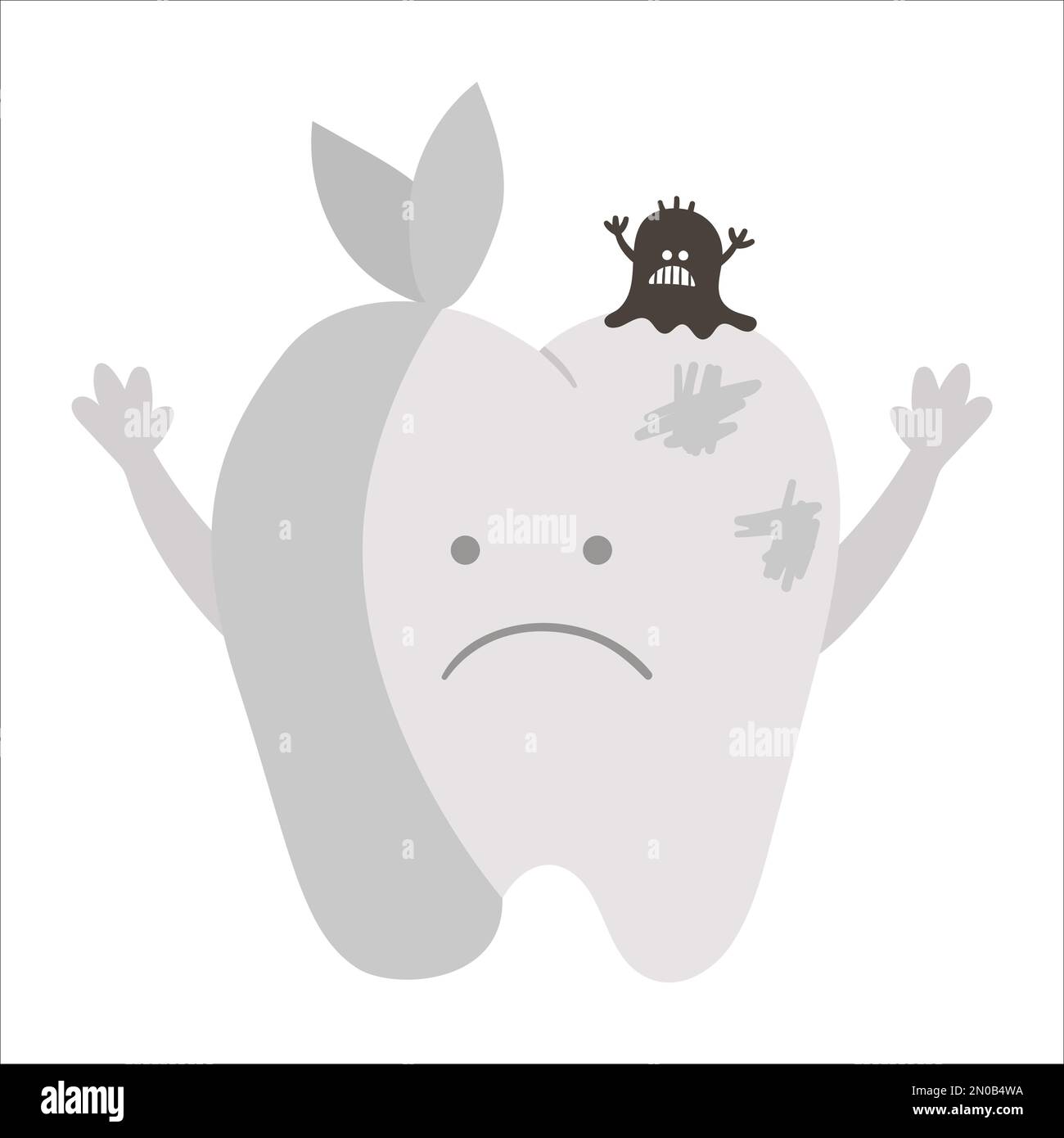 Baby tooth caries Stock Vector Images - Alamy
