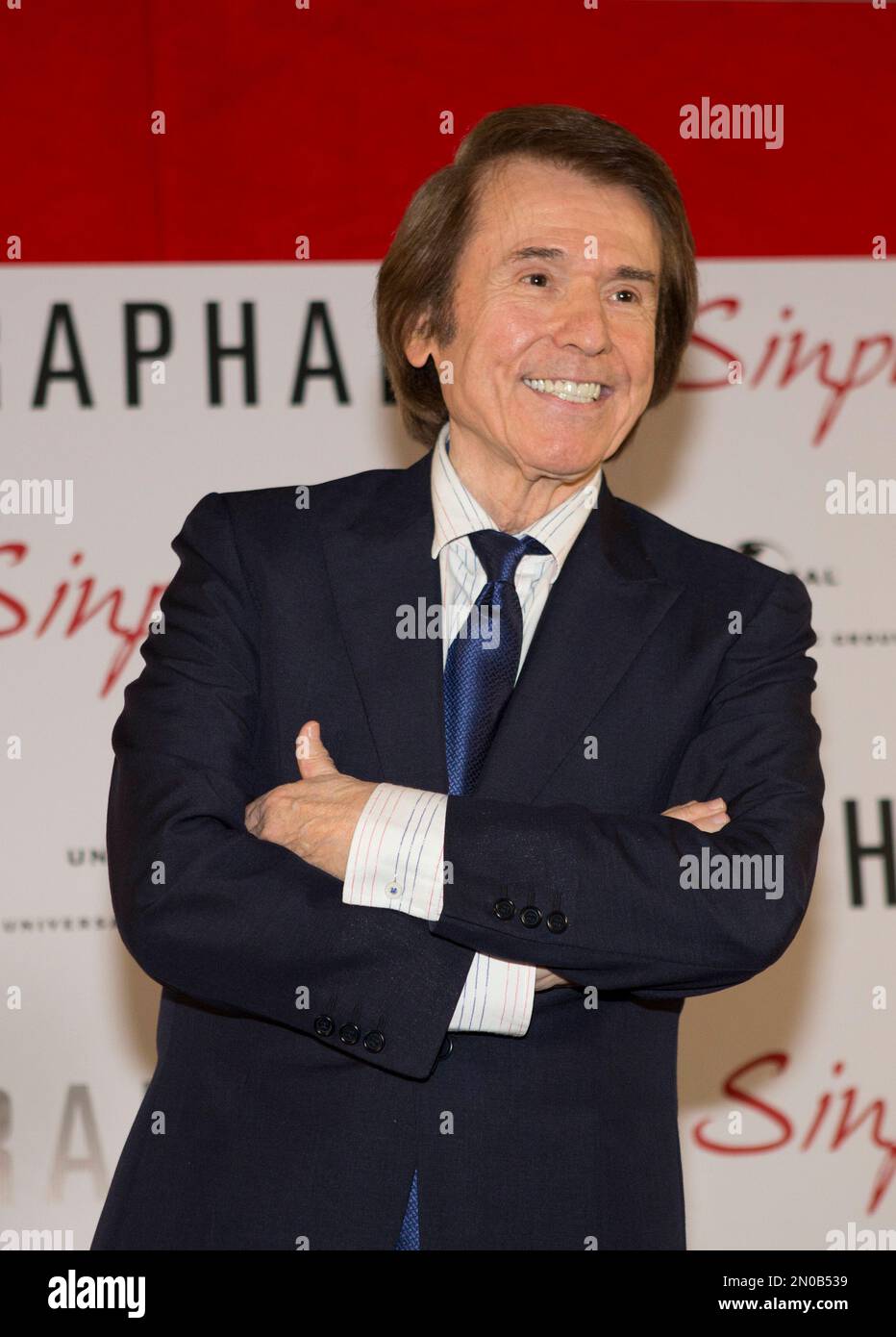 Spanish singer Rafael Martos, known as "Raphael," poses for ...