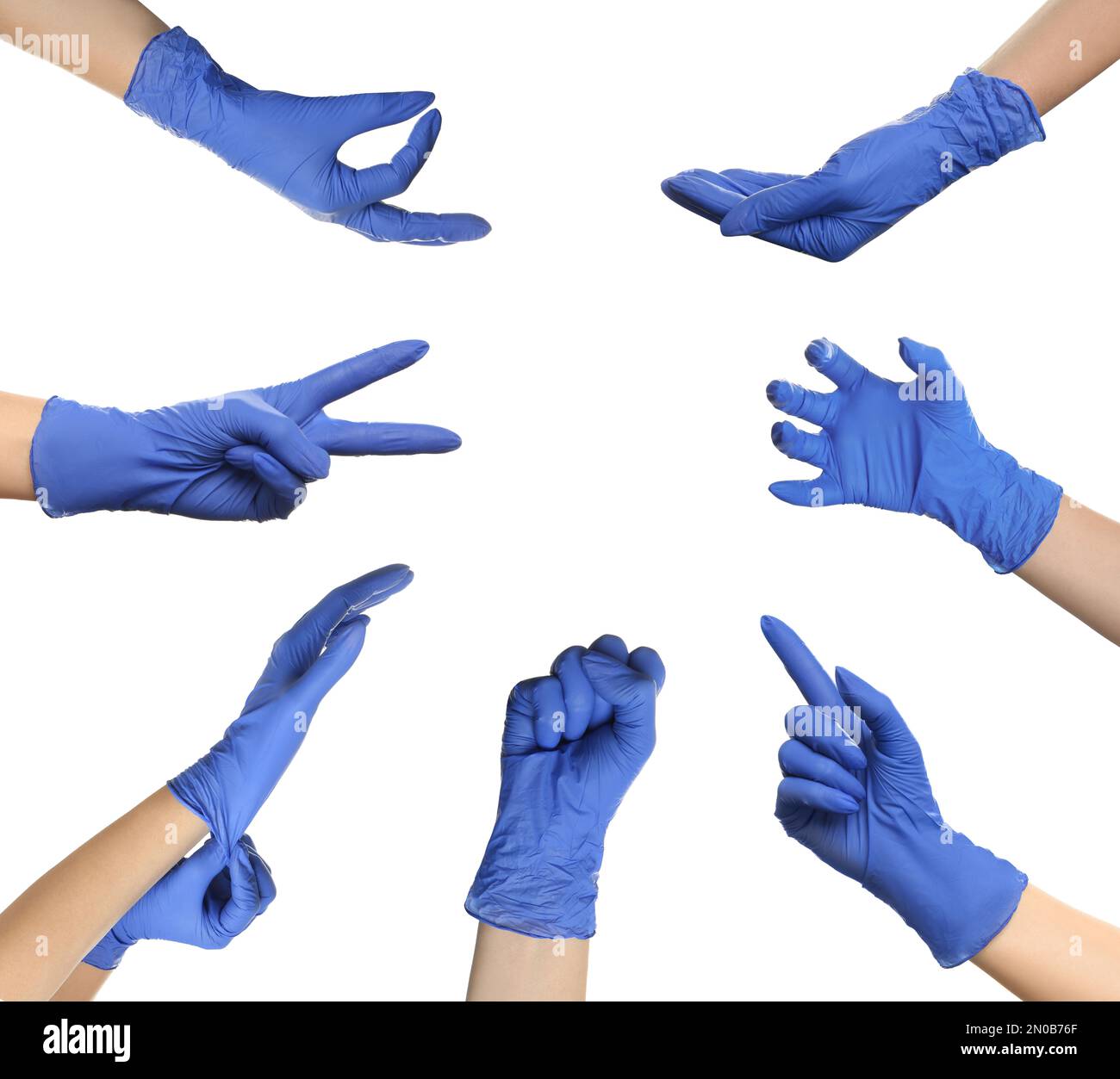 Protect your hands - wear rubber gloves. Photos in collage on white ...