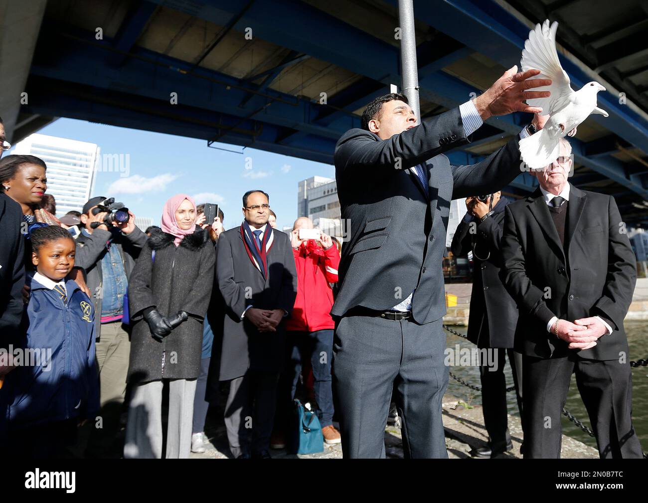 Jonathan Ganesh, injured in the Docklands and friends of the victims ...