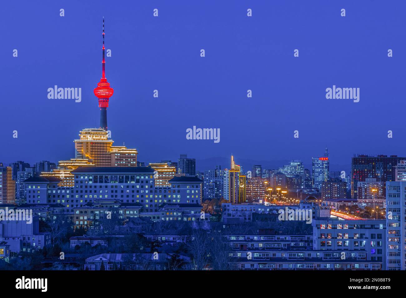 Beijing city at night Stock Photo - Alamy