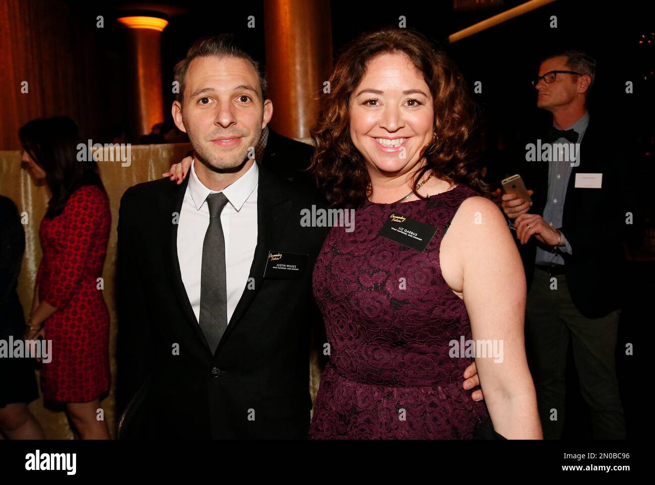 Justin Wilkes, left, and Liz Garbus attend the 88th Academy Awards ...