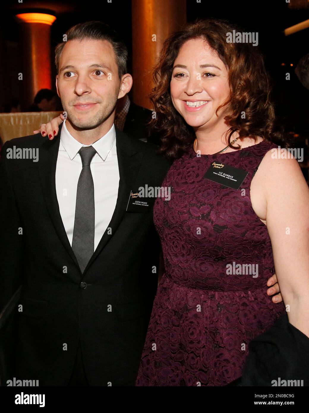 Justin Wilkes, left, and Liz Garbus attend the 88th Academy Awards ...
