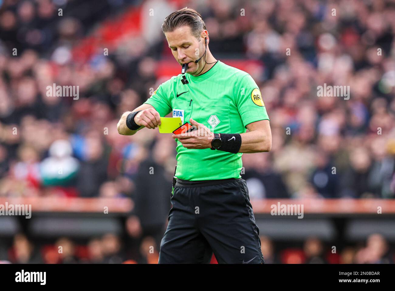 ROTTERDAM, NETHERLANDS - FEBRUARY 5: referee Danny Makkelie during the ...