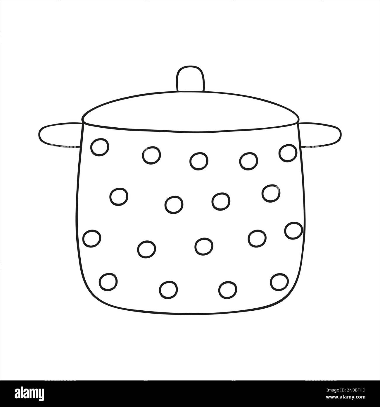 Cooking Pot Coloring Page