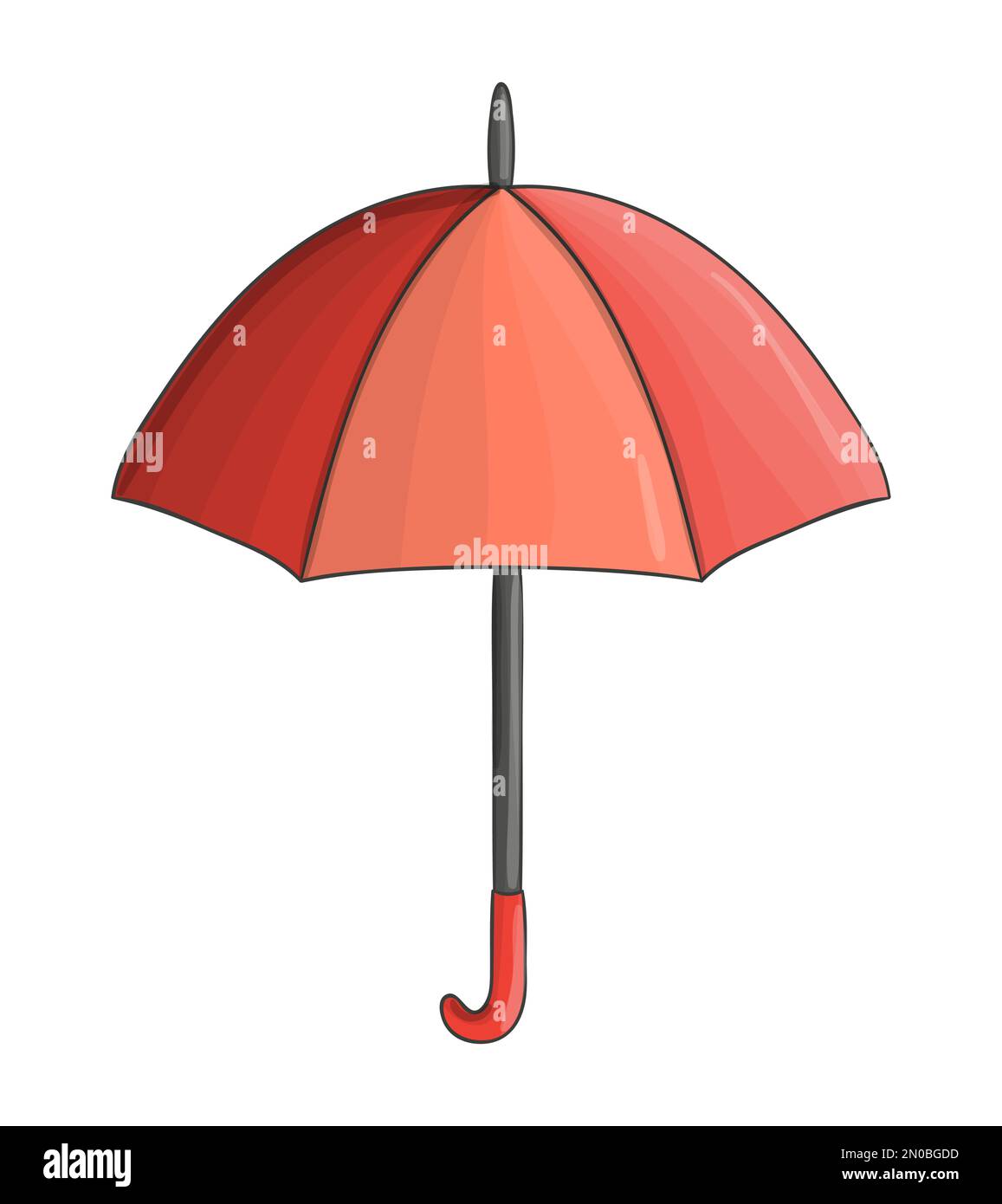 Vector colored umbrella icon isolated on white background. Colorfulrain ...
