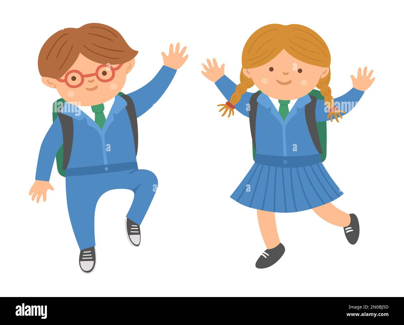 Smiling school kids in Cut Out Stock Images & Pictures - Alamy
