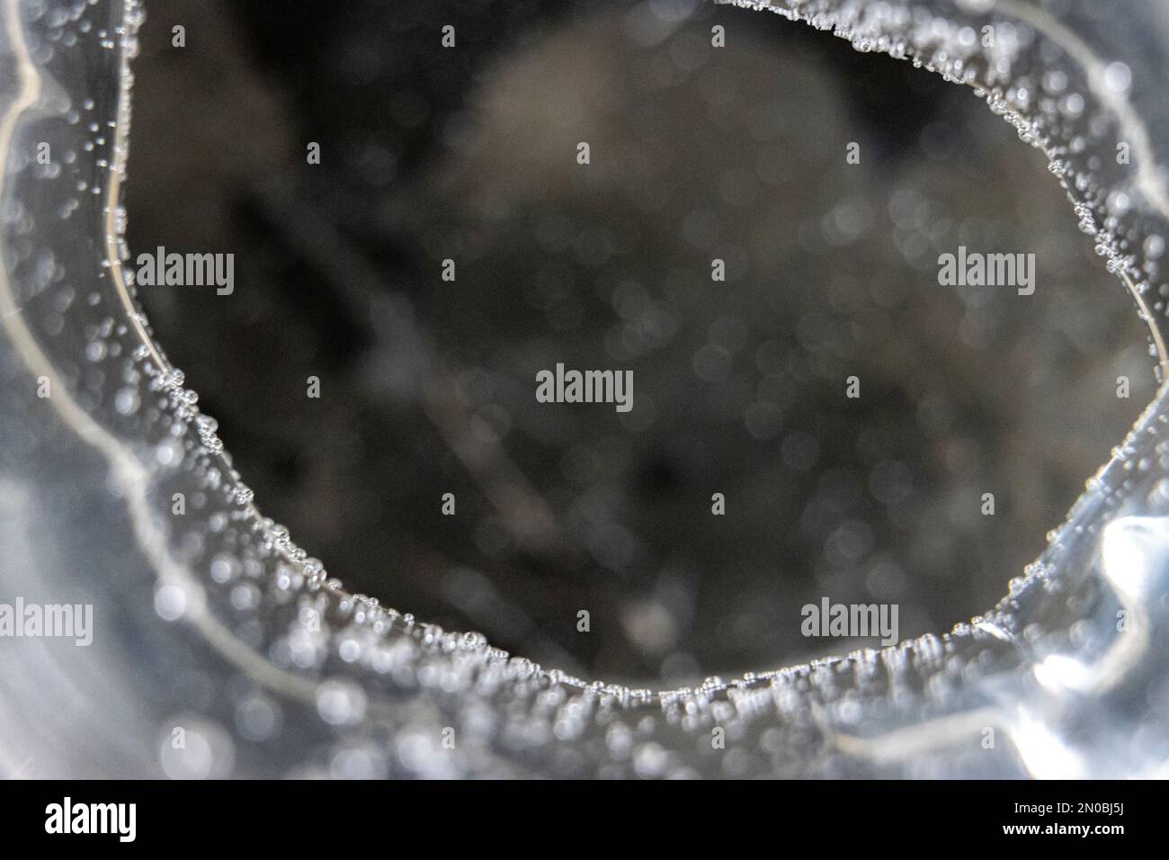 water droplets on ice grey scale Stock Photo - Alamy