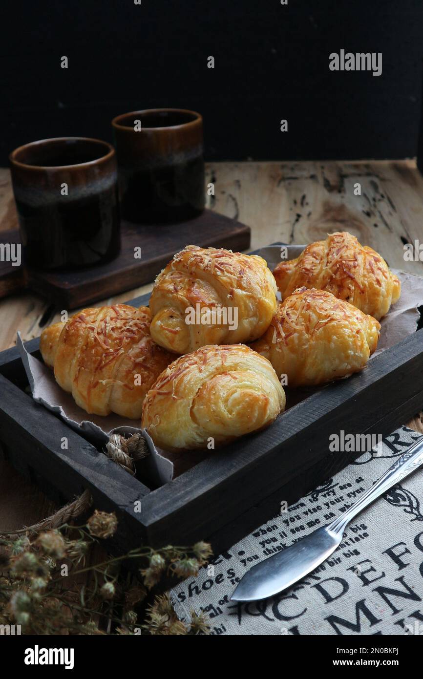 Fresh homemade mini croissants hi-res stock photography and images - Alamy
