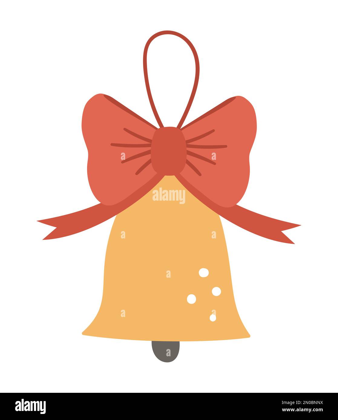 Vector bell icon. Back to school educational clipart. Cute flat style ...